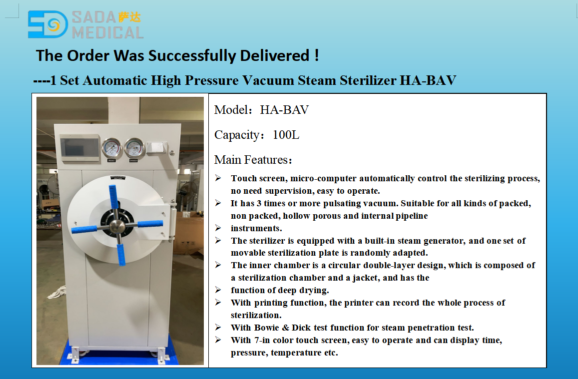 HA-BAV100 High Pressure Vacuum Steam Sterilizer: Medical Instrument ...